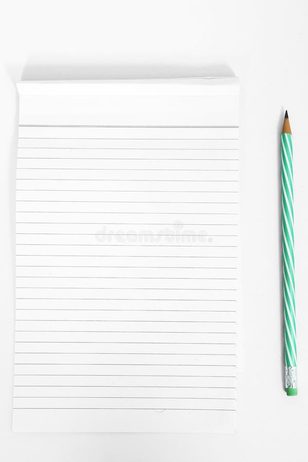 Notepad with pencil stock image. Image of concept, green - 136577257