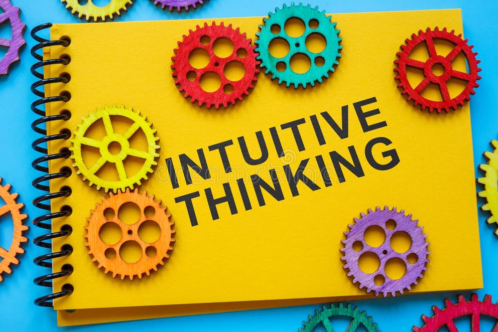 Notepad with Phrase Intuitive Thinking and Cog Wheels. Stock Photo ...