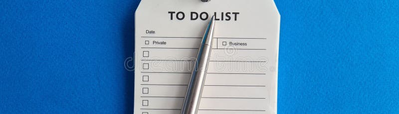 Notepad with Plan To Do List on Blue Background Stock Photo - Image of ...