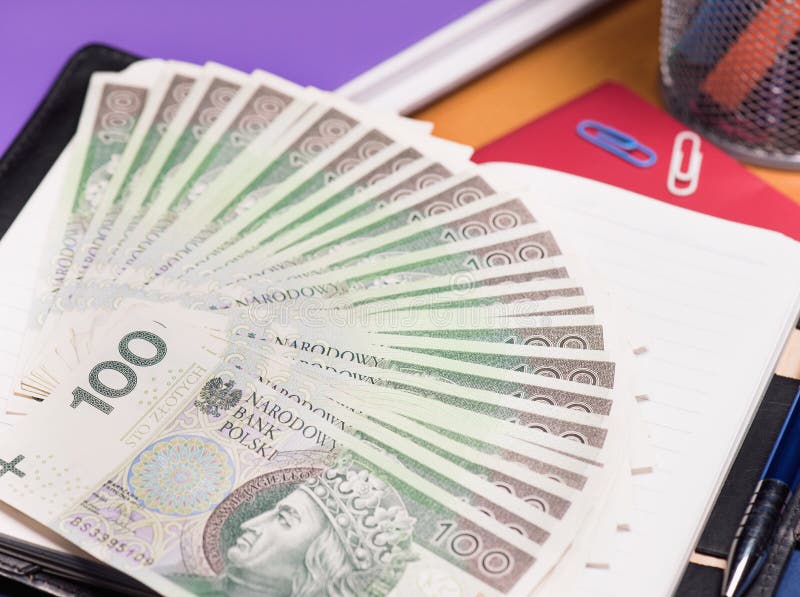 Notepad with polish money stock image. Image of note - 75299179