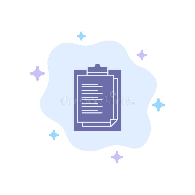 Notepad, Report Card, Result, Presentation Blue Icon on Abstract Cloud ...
