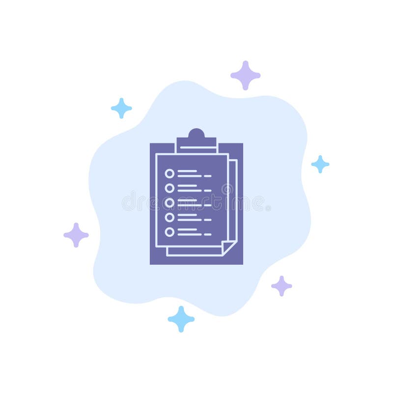 Notepad, Report Card, Result, Presentation Blue Icon on Abstract Cloud ...