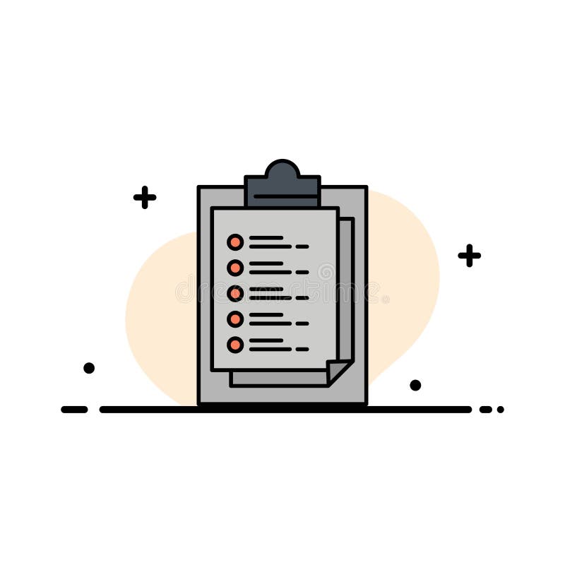 Notepad, Report Card, Result, Presentation Business Flat Line Filled ...