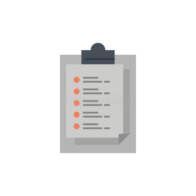 Notepad, Report Card, Result, Presentation Flat Color Icon. Vector Icon ...