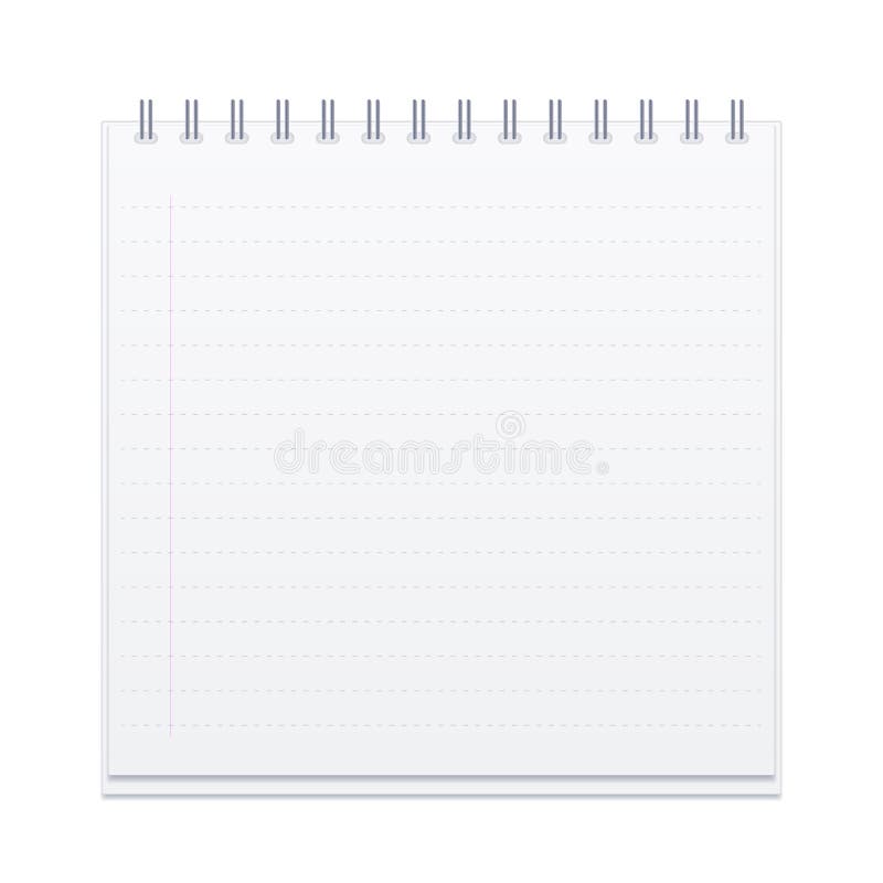 Square Ruled Notebook Or Exercise Book Page Stock Vector - Illustration ...