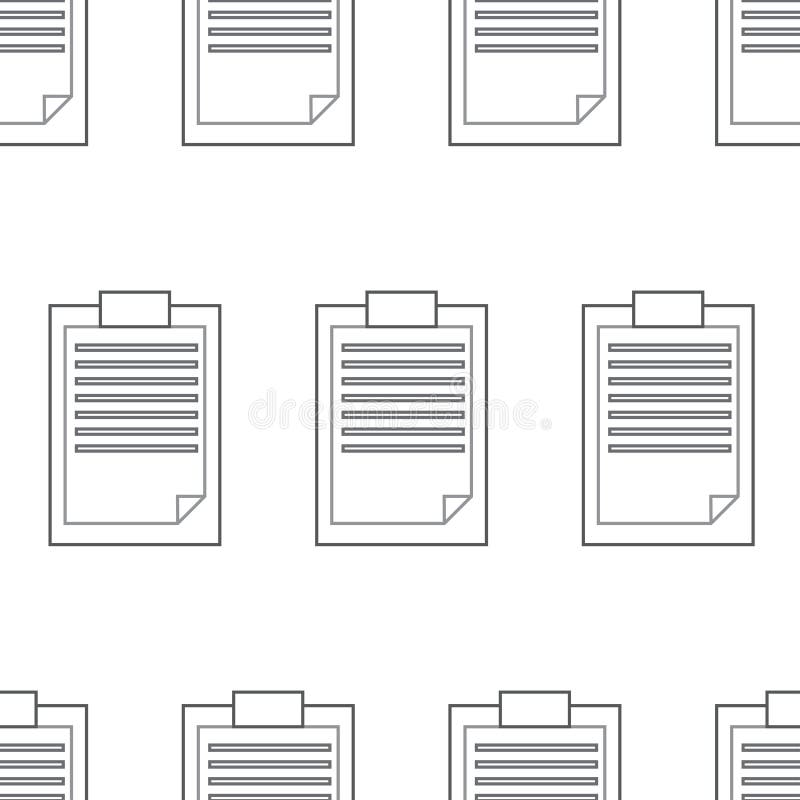 Notepad Seamless Pattern,outline Note Stock Illustration - Illustration ...