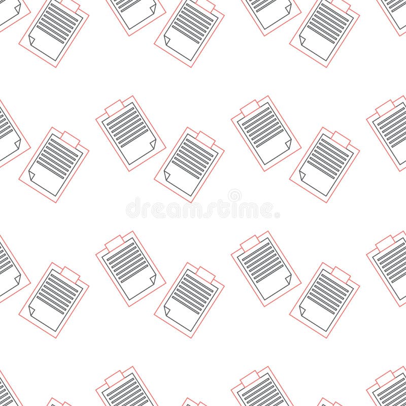 Notepad Seamless Pattern,outline Note Stock Illustration - Illustration ...