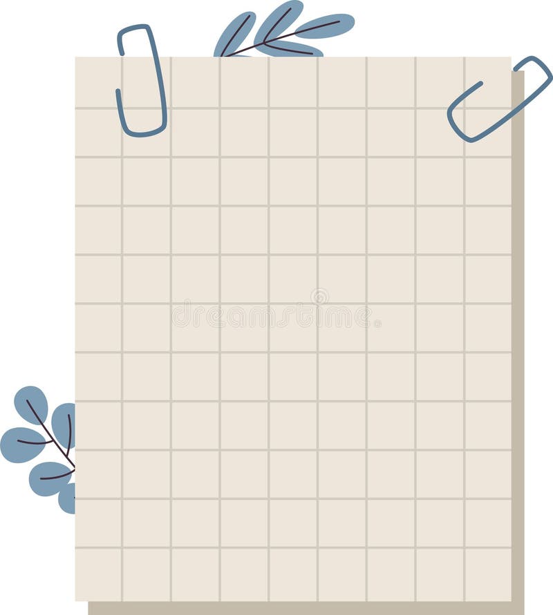 Notepad Sheet with Leaves stock vector. Illustration of note - 321991877