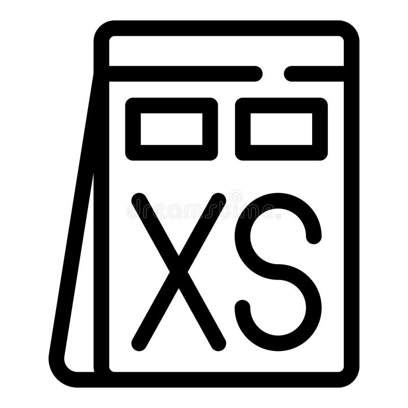 Notepad Showing Extra Small Size Sketch on Paper Stock Illustration ...