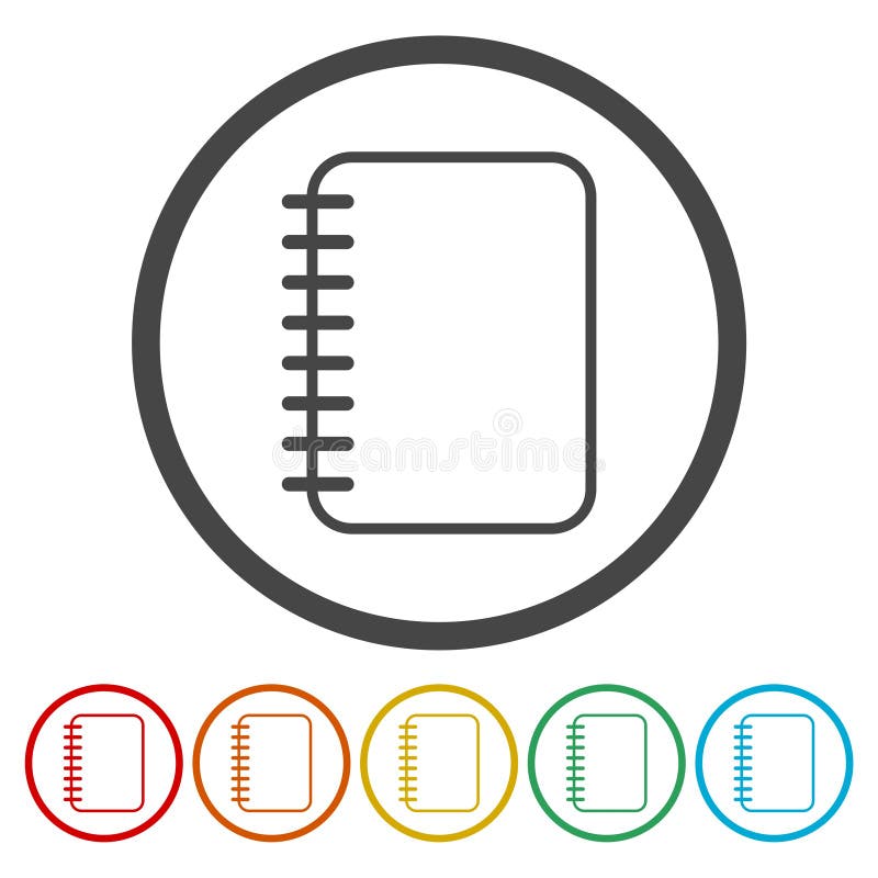 Notepad Sign Icon. Paper Notebook Symbol Stock Vector - Illustration of ...