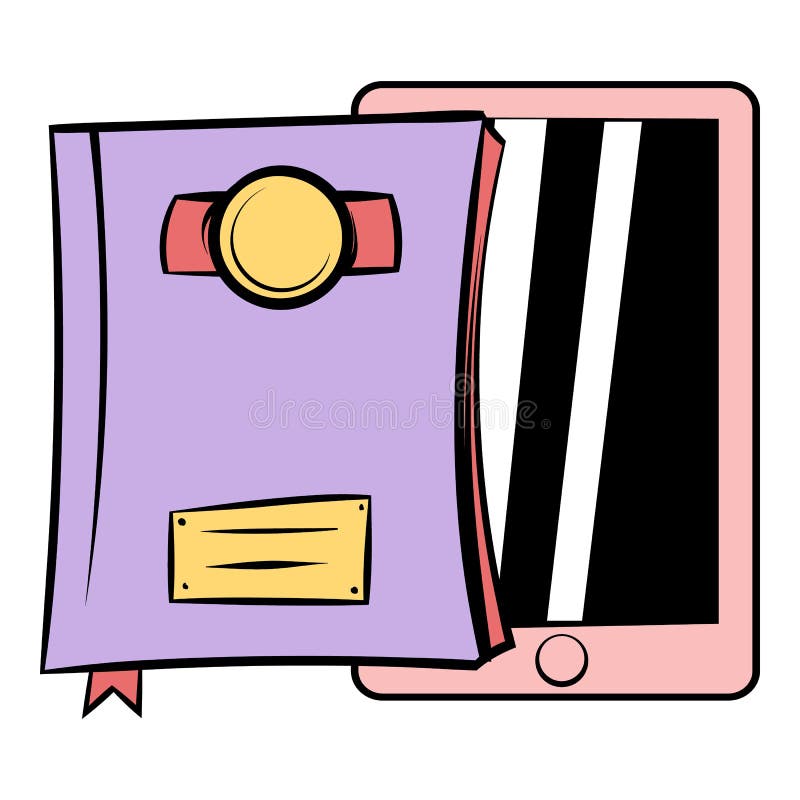 Notepad and Smart Phone Icon Stock Vector - Illustration of internet ...