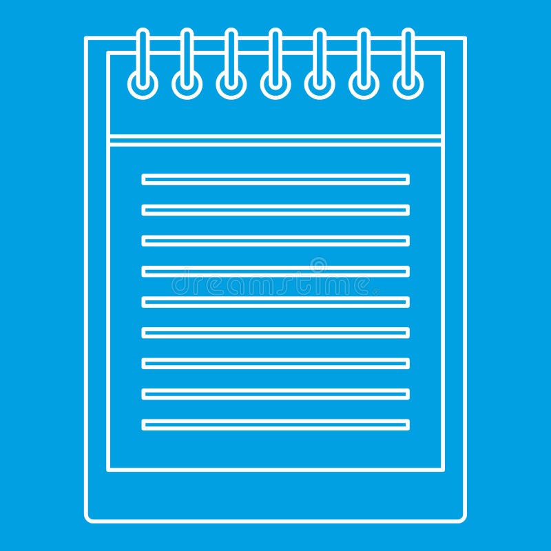Spiral Notepad Icon Outline Stock Illustrations – 2,951 Spiral Notepad ...