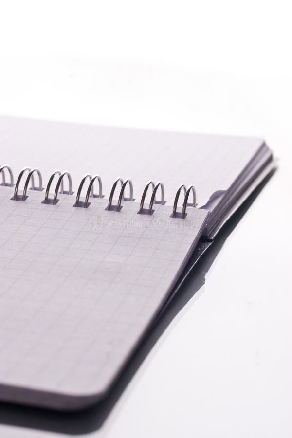 Notepad with Spring Isolated on White Stock Image - Image of closeup ...