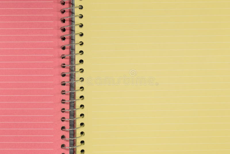 Notepad with Spring, Paper Horizontal Stripes Stock Photo - Image of ...