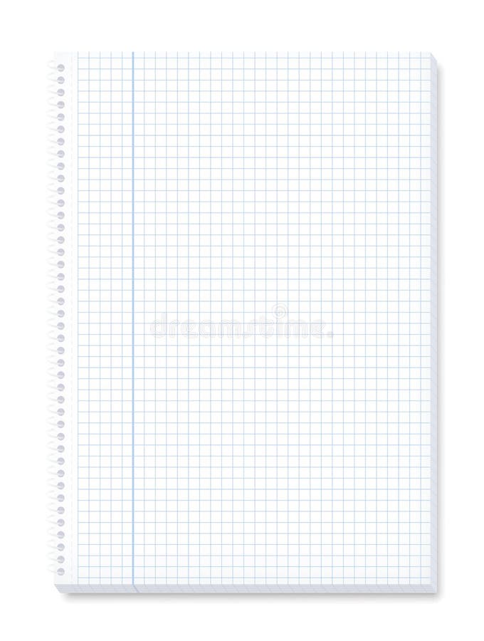 Notepad Squared Paper Spiral Binding Stock Vector - Illustration of ...