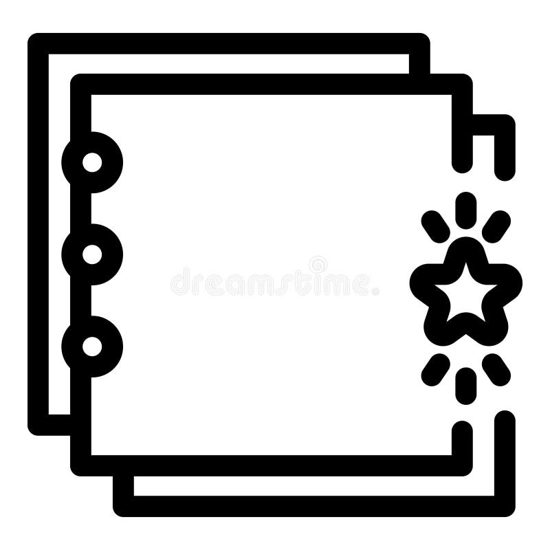 Notepad with Star Shining Representing Highlighted Notes for Important ...