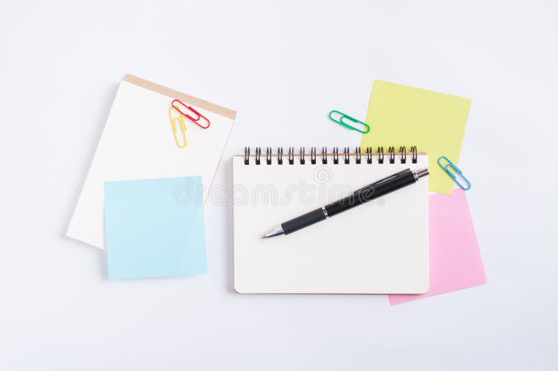 Notepad and sticky paper stock image. Image of business - 67775743