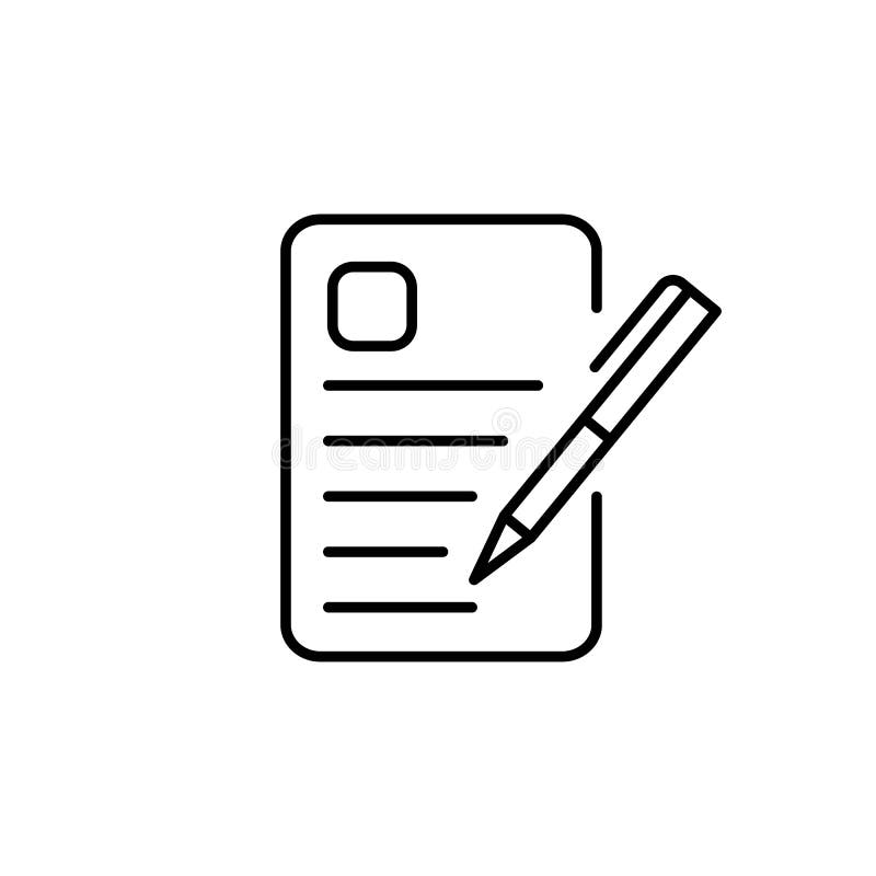 Notepad Symbol. Simple Flat Icon of Paper and Pen. Notebook with Some ... Notepad Symbol. Simple Flat Icon of Paper and Pen. Notebook with Some ...