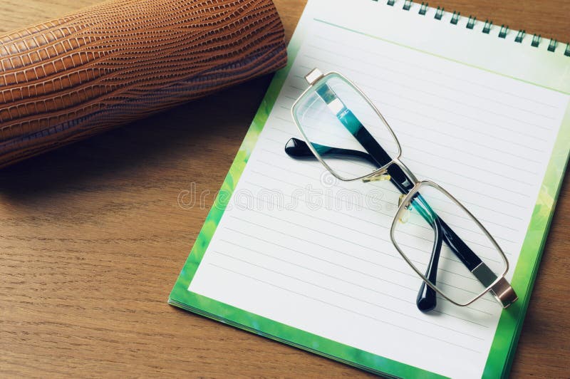Notepad on the table stock image. Image of office, brown - 50888057