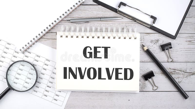 Text GET INVOLVED on the Envelope on the Keyboard Stock Photo - Image ...