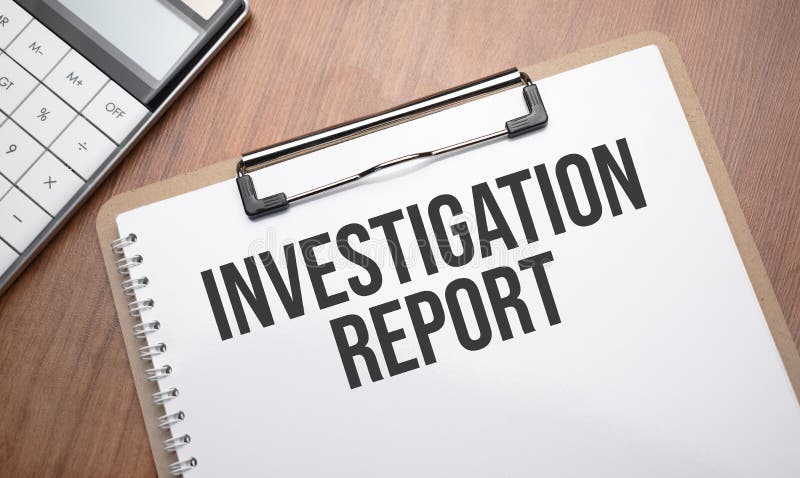 Investigation Report on a Table. Stock Image - Image of binder, search ...