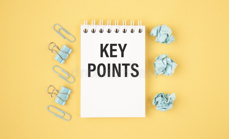 Key Points Message on the Card Shown by a Woman, Business Concept Stock ...