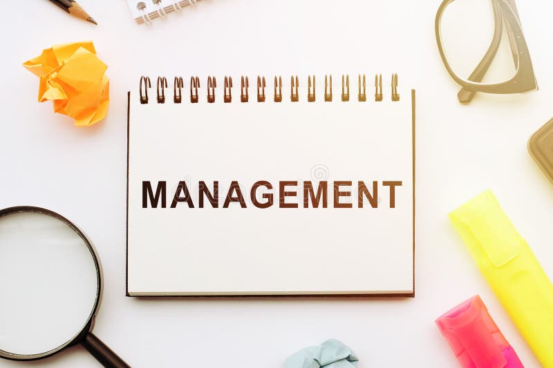 MANAGEMENT. Text in Wooden Frame on Office Table Stock Photo - Image of ...