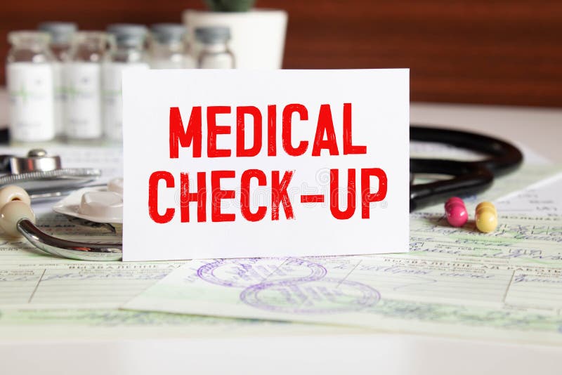 Notepad with Text Medical Check-up and Stethoscope. Medical Concept ...