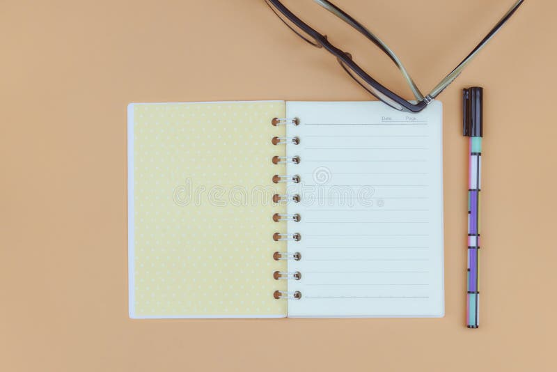Notepad for Text on a Pastel Color Table with a Copy. the Concept of ...