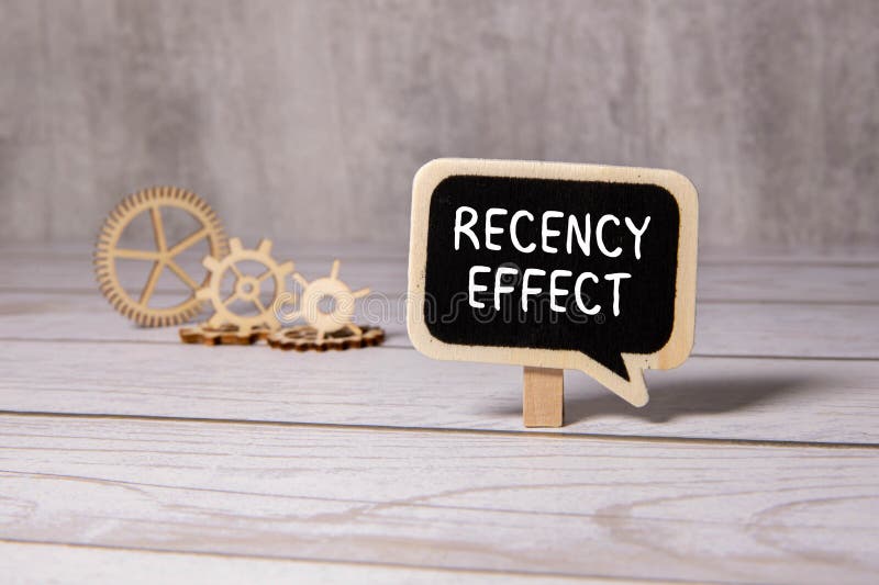 Notepad with the Text Recency Effect and the Graph on Desk. Stock Image ...