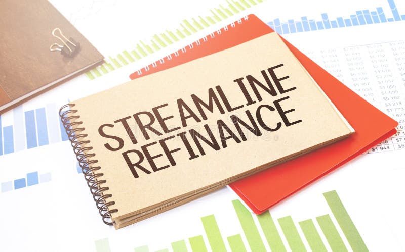 Notepad with Text Streamline Refinance. Diagram, Red Notepad and White ...