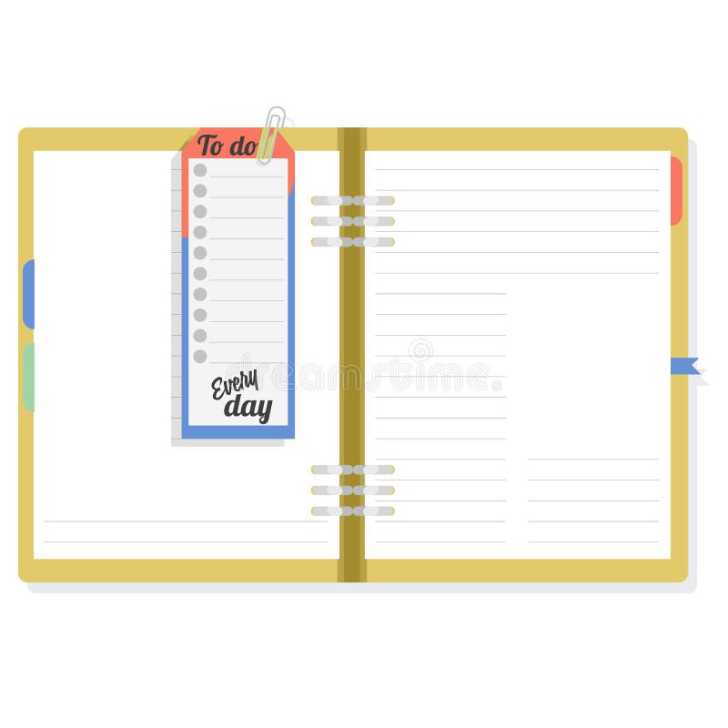 Notepad with To Do List. To Note the Important Stock Vector ...