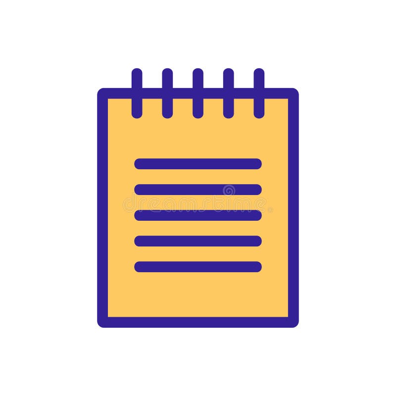 Notepad To Record the Vector Icon. Isolated Contour Symbol Illustration ...