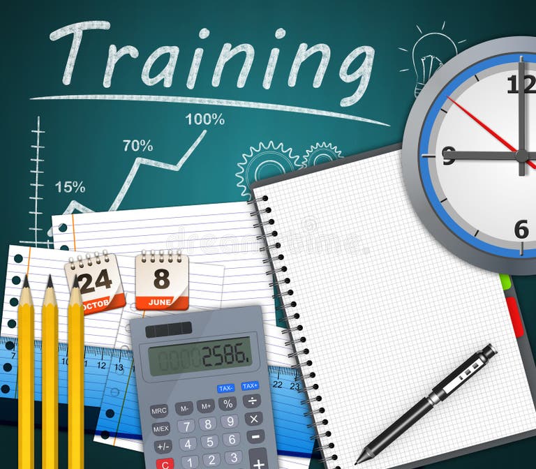 Notepad training concept stock illustration. Illustration of manage ...