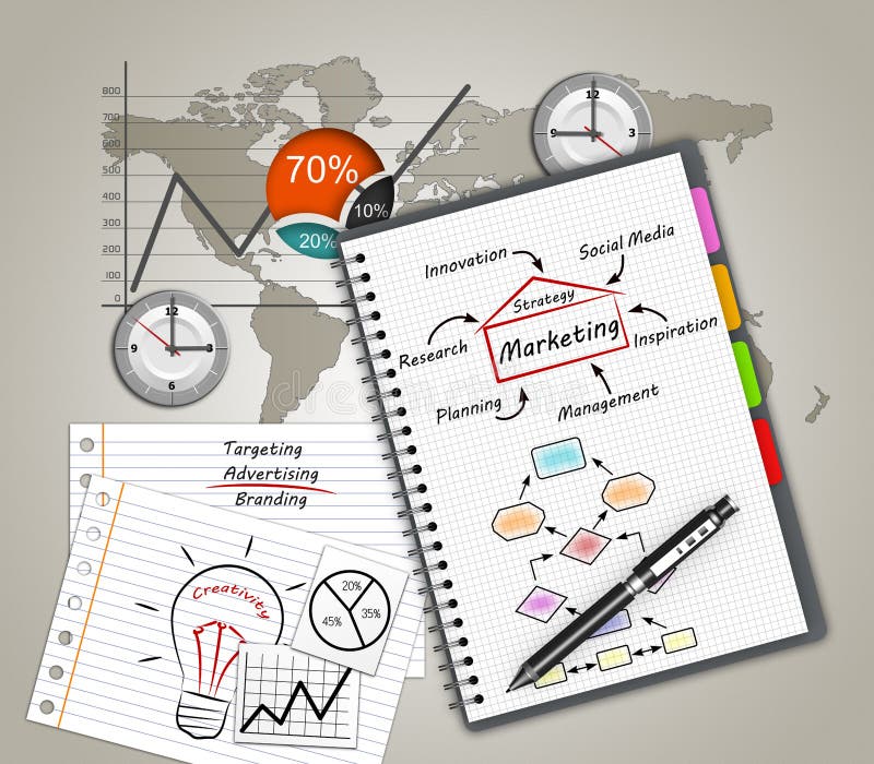 Notepad training concept stock illustration. Illustration of education ...