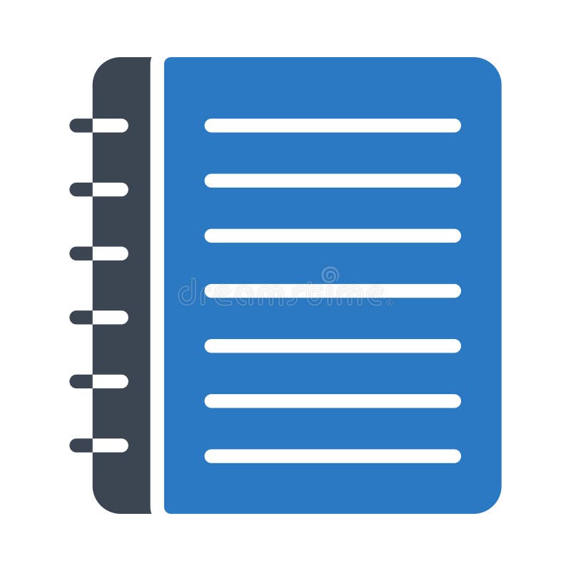 Notepad Glyph Color Vector Icon Stock Illustration - Illustration of ...