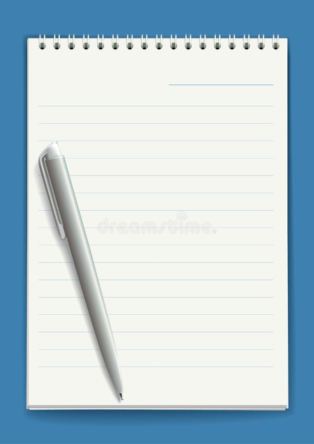 Notepad. Vector Illustration Stock Vector - Illustration of tabbed ...