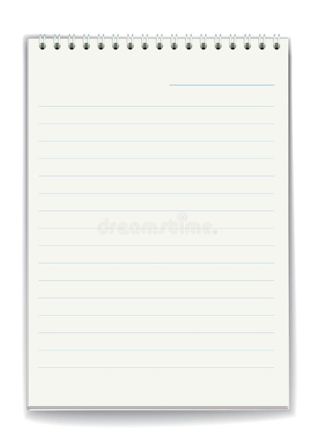 Notepad. Vector Illustration Stock Vector - Illustration of page, blank ...