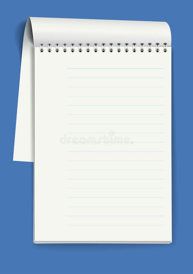 Blank notepad vector stock vector. Illustration of empty - 47792792