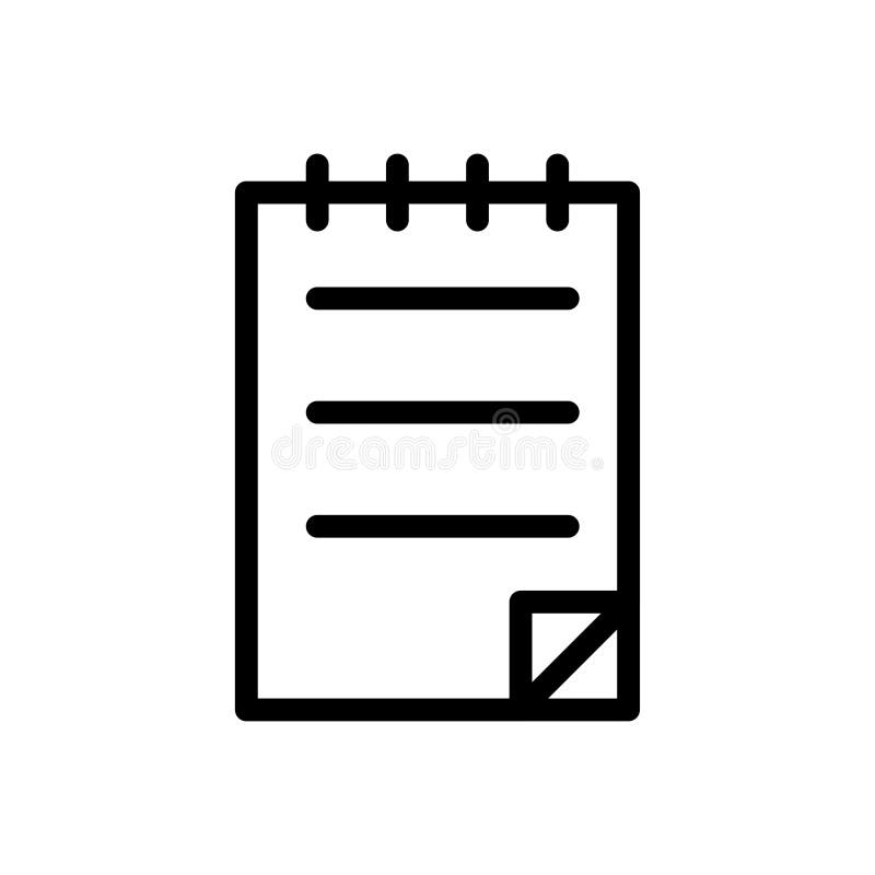 Notepad stock vector. Illustration of line, organizer - 217339424