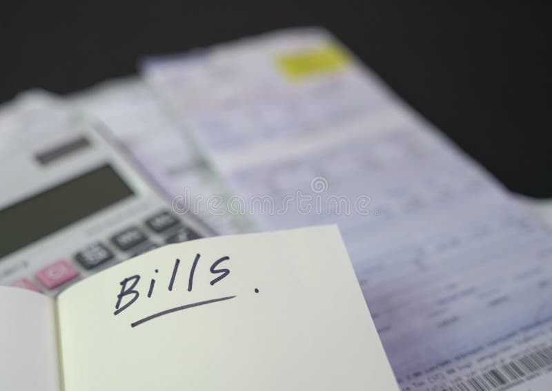Calculator on a Stack with Euro. Side View. White Background. Stock ...