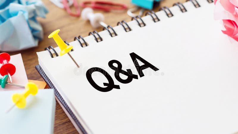 A Notepad with the Words Q and a Written on it, Symbolizing Questions ...