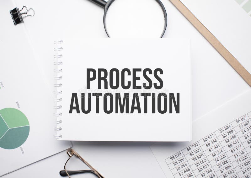 On the Notepad for Writing the Text Process Automation, Magnifier ...