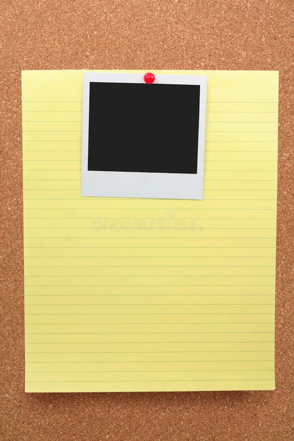 A Polaroid Photo and File Folder Stock Photo - Image of document, clip ...