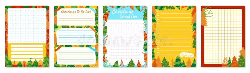 Notepaper Lined Grid Notepad Set with Christmas Tree Design Note Paper ...