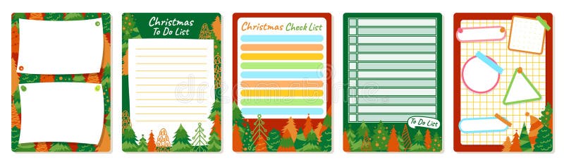 Notepaper Lined Grid Notepad Set with Christmas Tree Design Note Paper ...