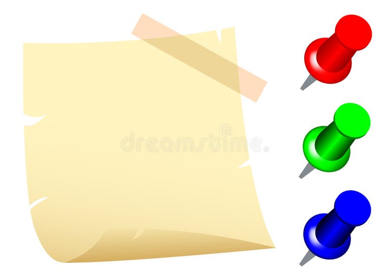 Paper Pins Cartoon Stock Illustrations – 1,090 Paper Pins Cartoon Stock ...