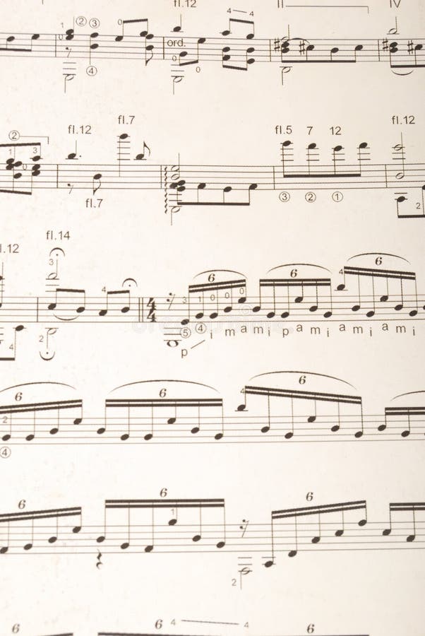 Piccolo and sheet music stock image. Image of accompaniment - 199771