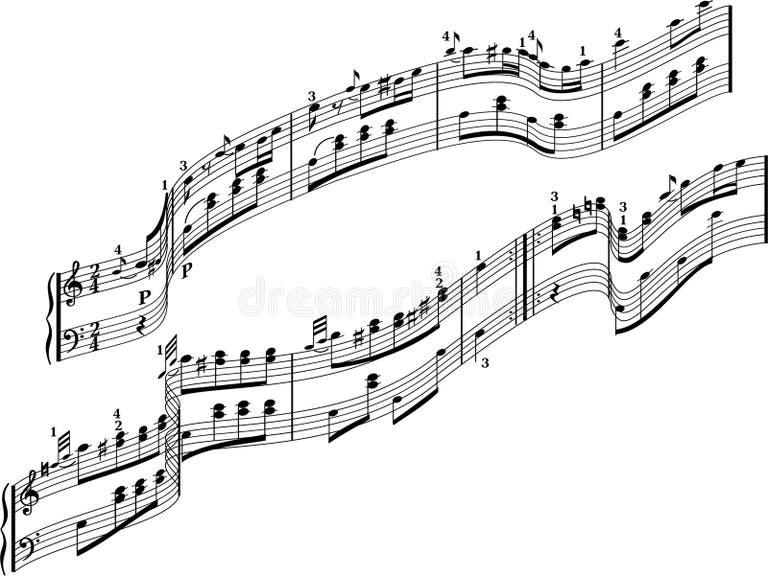 Curved Music Notes Stock Illustrations – 666 Curved Music Notes Stock ...