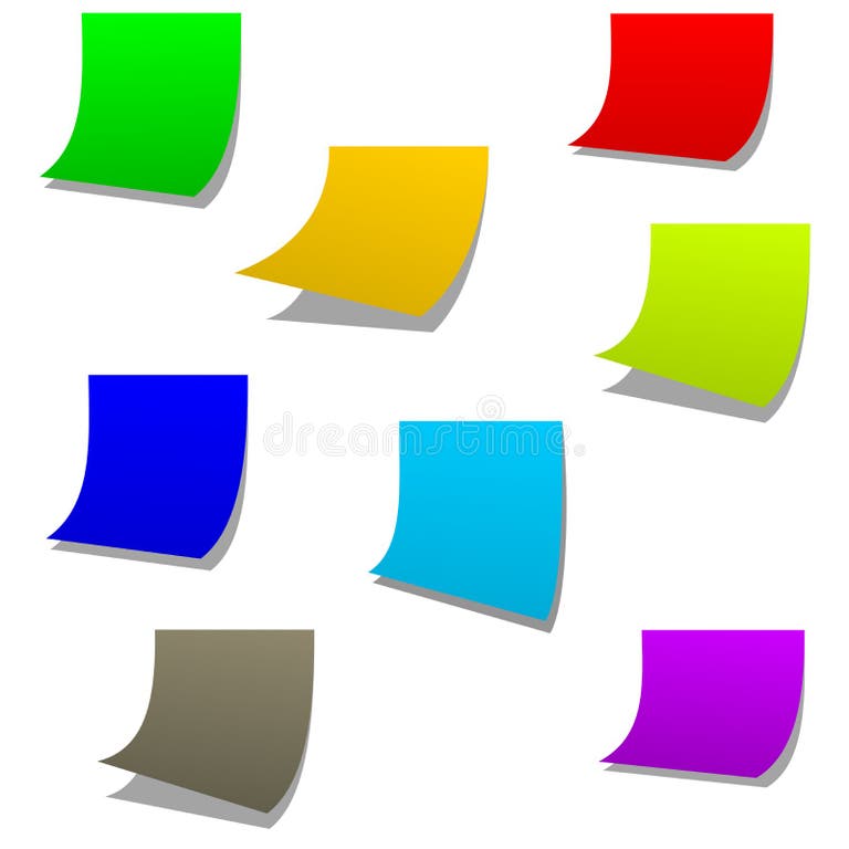 Sticky Notes Colors Stock Illustrations – 3,654 Sticky Notes Colors ...